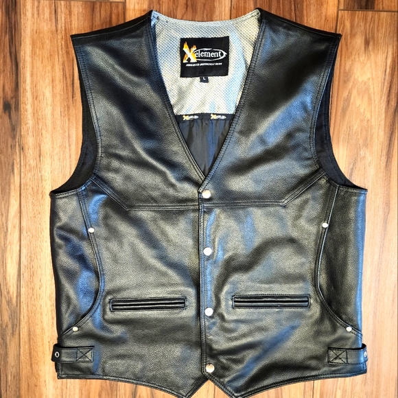 Xelement | Jackets & Coats | Xelement Road King Leather Biker Vest ...